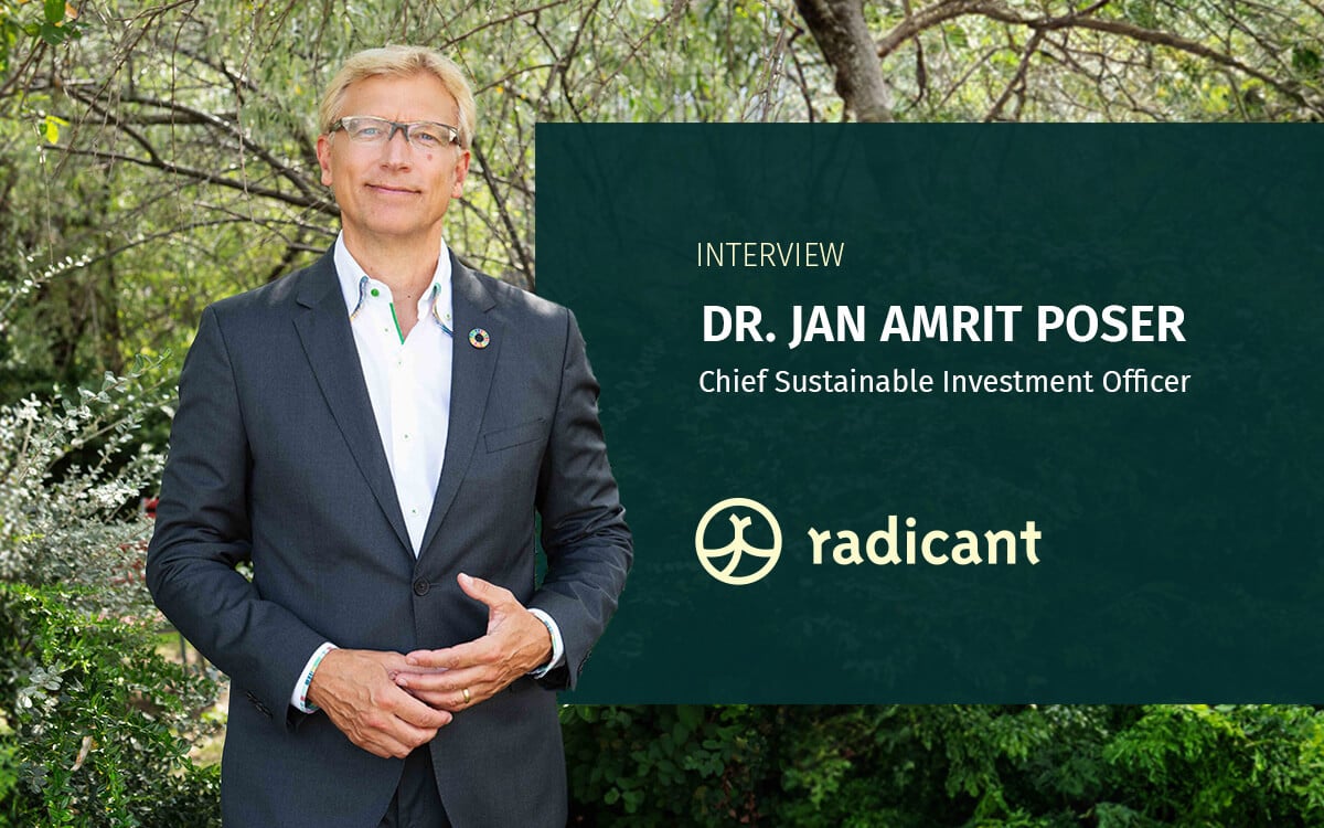 Sustainable Finance: Dr. Jan Amrit Poser, CSIO radicant Bank im Interview